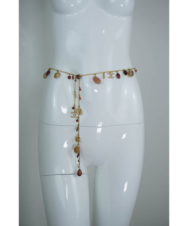 Chanel Animal Charm and Gemstone Bead Necklace 2001 - Foxy Couture Carmel